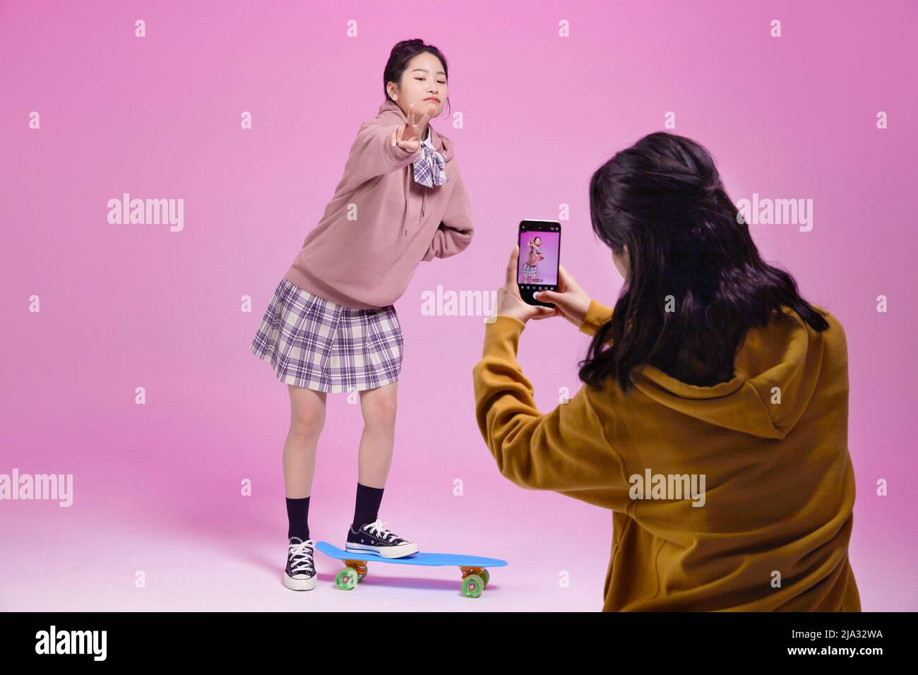 mz generation Asian Korean female hipster influencer, creator concept ...