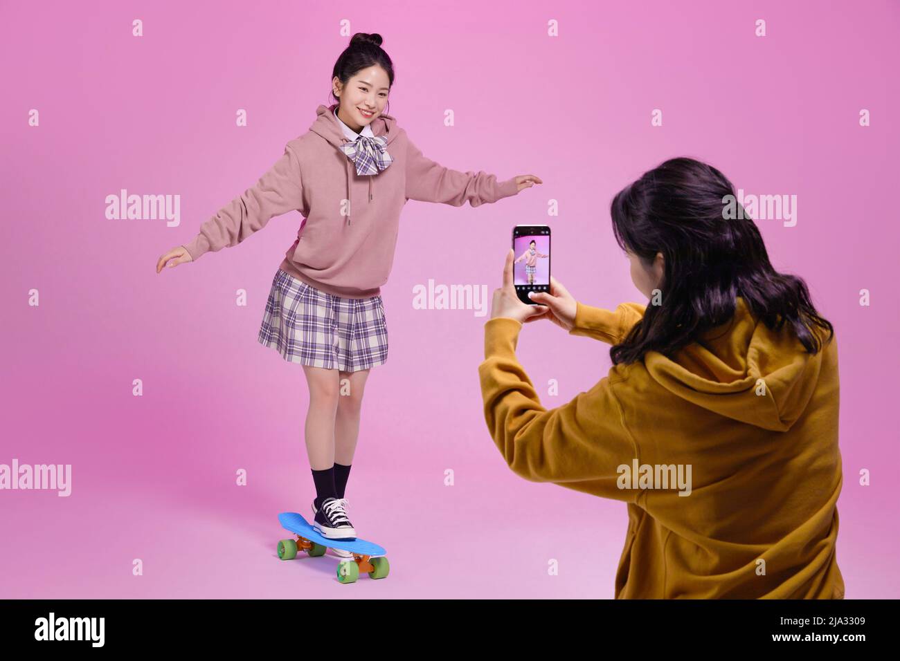 mz generation Asian Korean female hipster influencer, creator concept ...