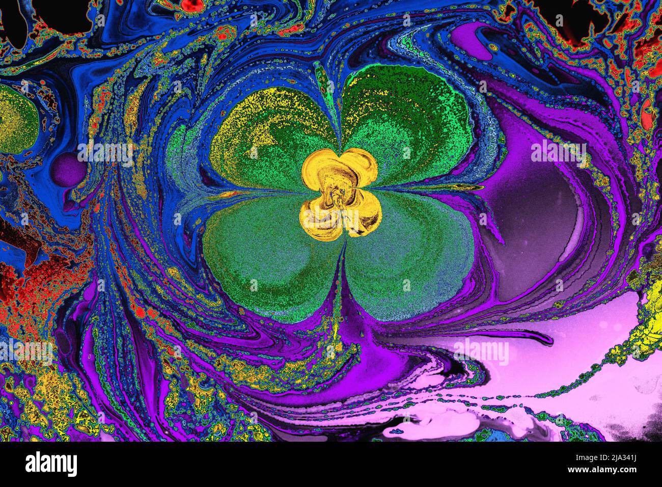 Abstract ebru cover art. Floral Ebru marbling texture background design ...