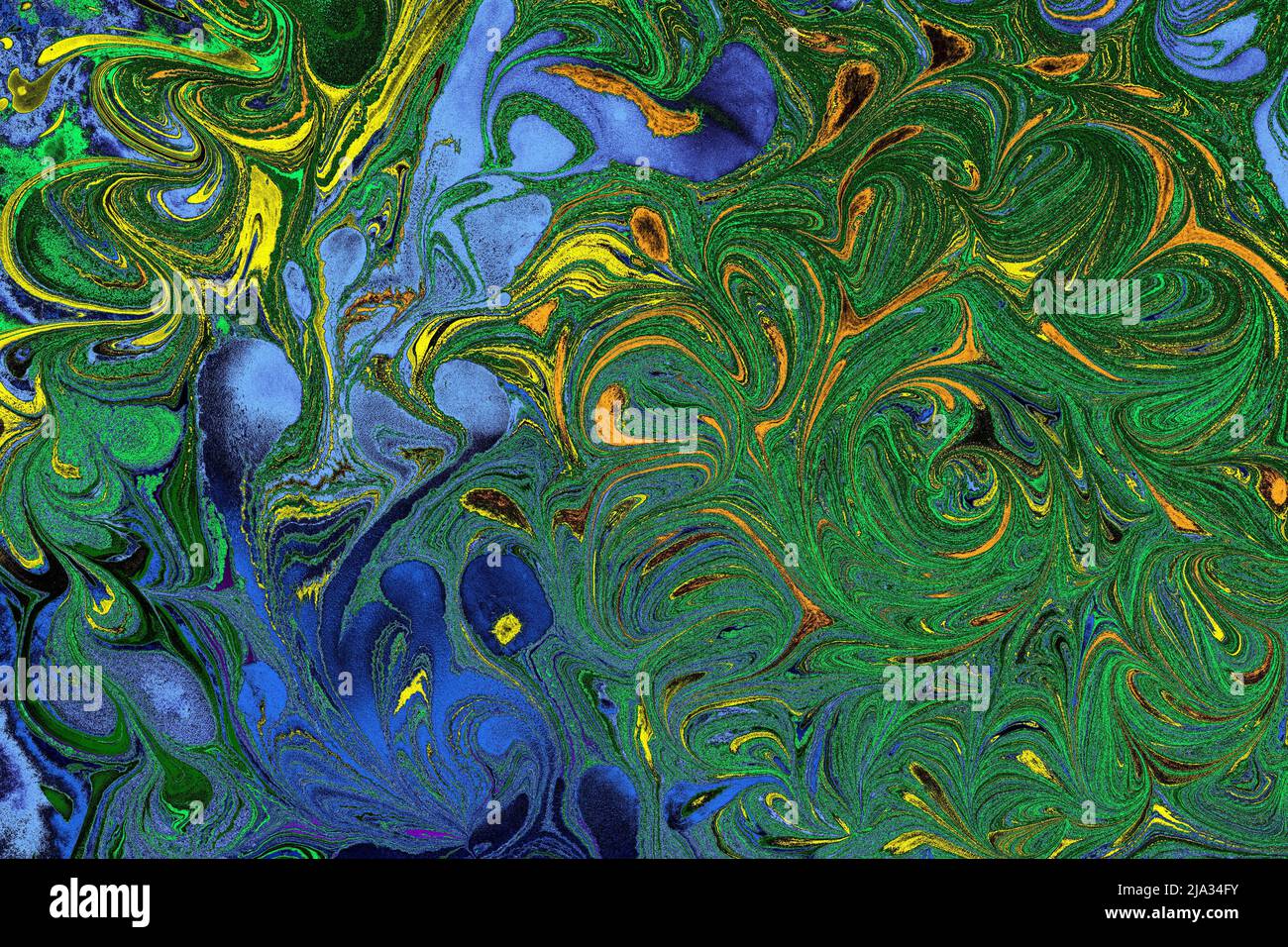 Ebru marbling handmade art, traditional Ebru technique. abstract ...