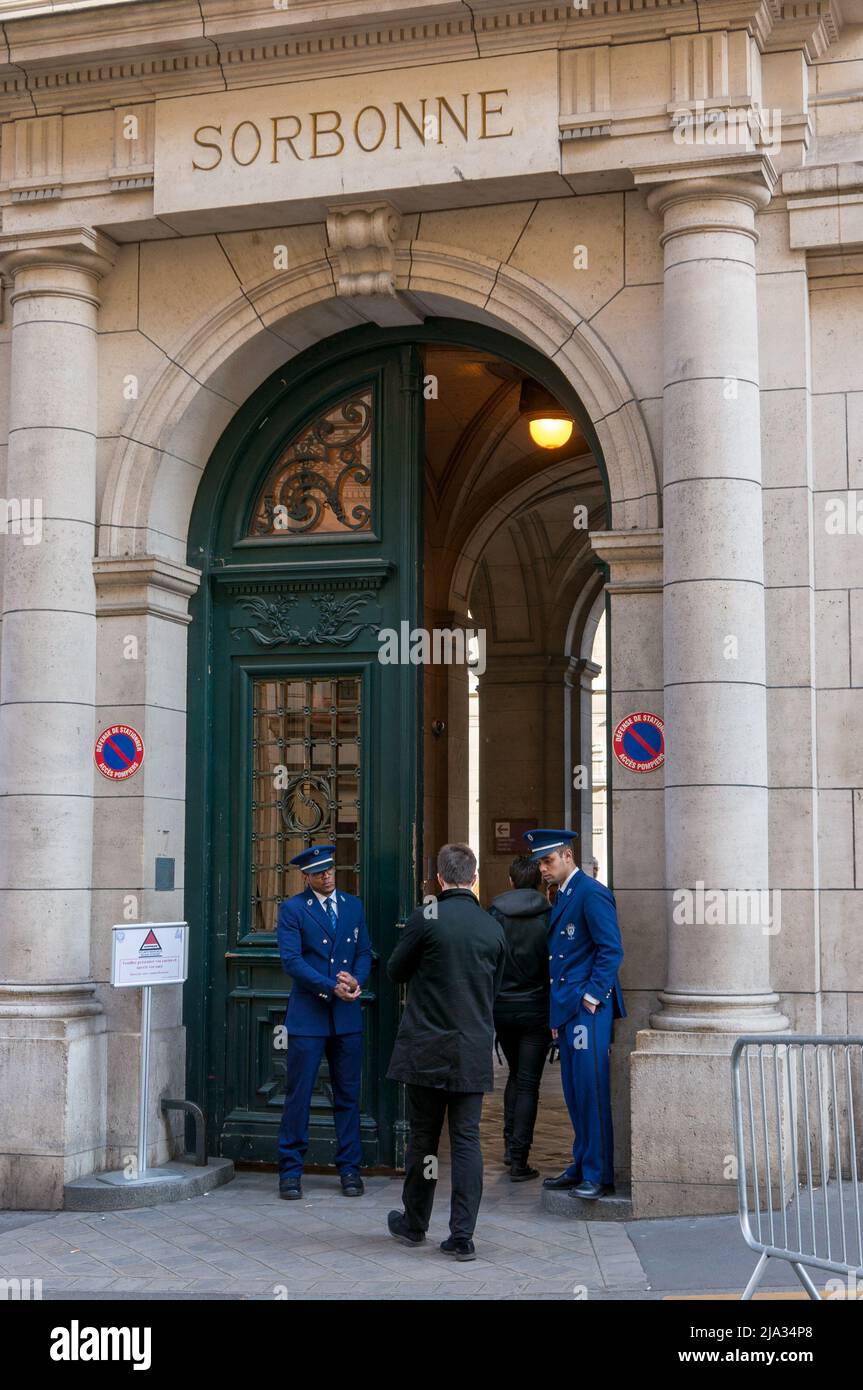 Paris, France, March 27 2017: The University of Paris, Sorbonne ...