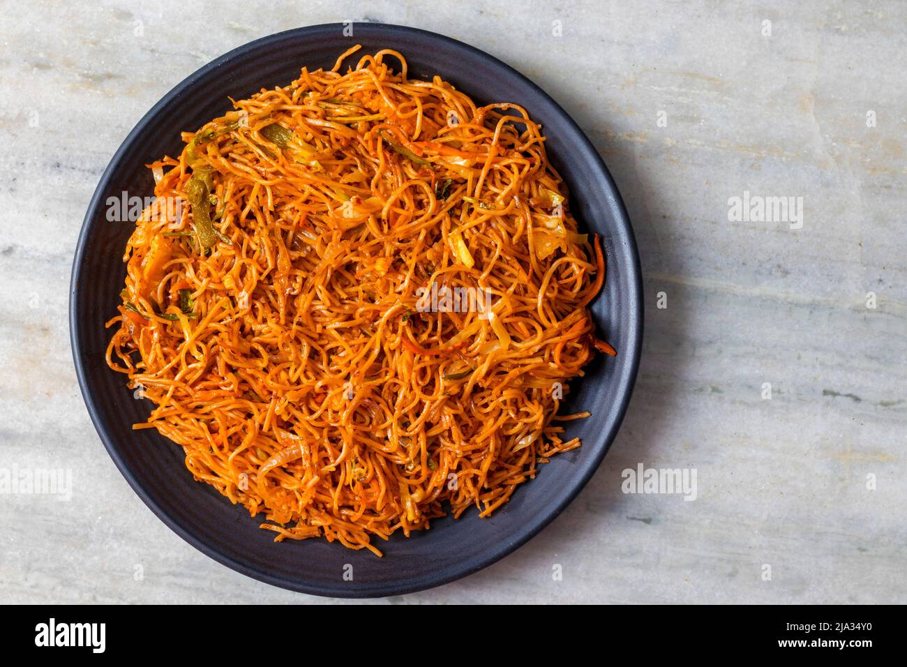 Delicious Chinese food Hakka Noodles is ready to eat Stock Photo - Alamy