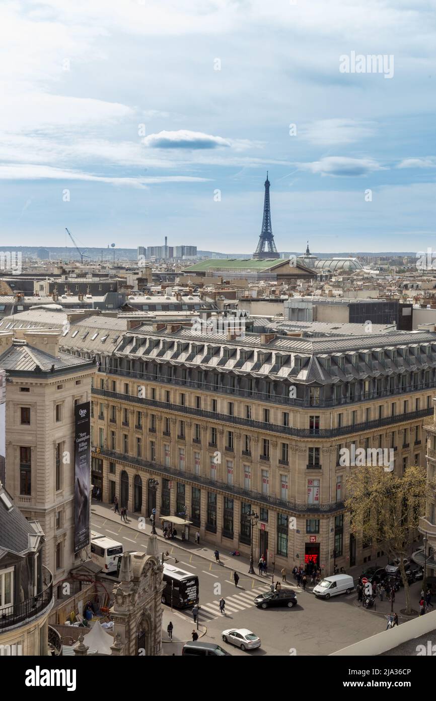 Paris, France, March 29 2017: Beautiful panoramic view of Paris from ...