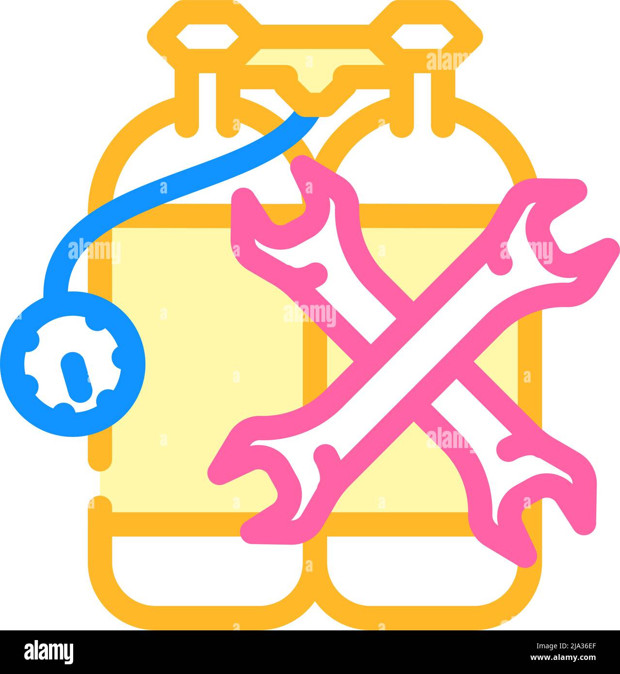 maintenance and repair of equipment color icon vector illustration ...