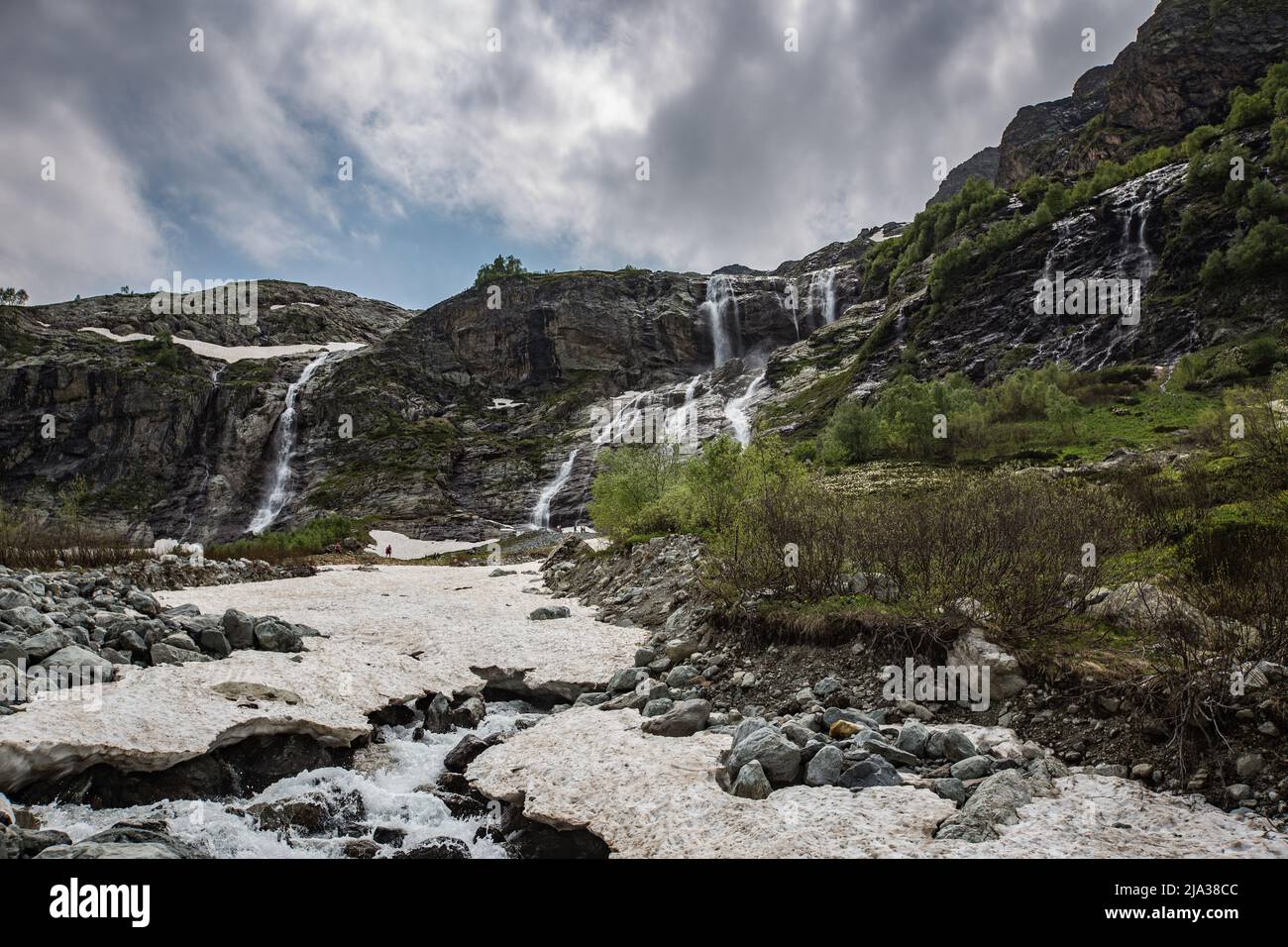 Caucasus mountains sofia waterfalls Russia Karachay Cherkessia Stock ...