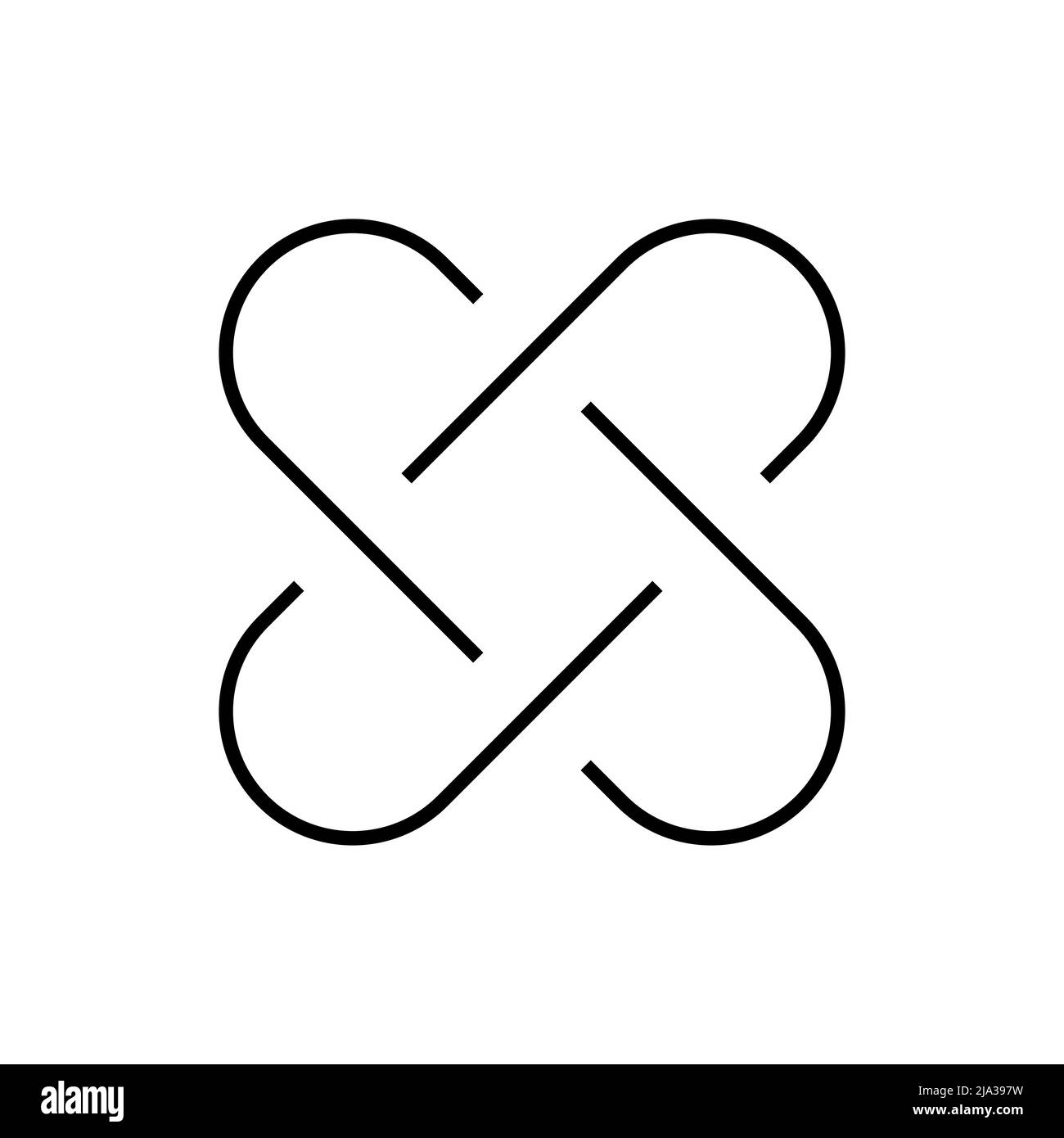 Two intertwined loops vector sign Stock Vector Image & Art - Alamy