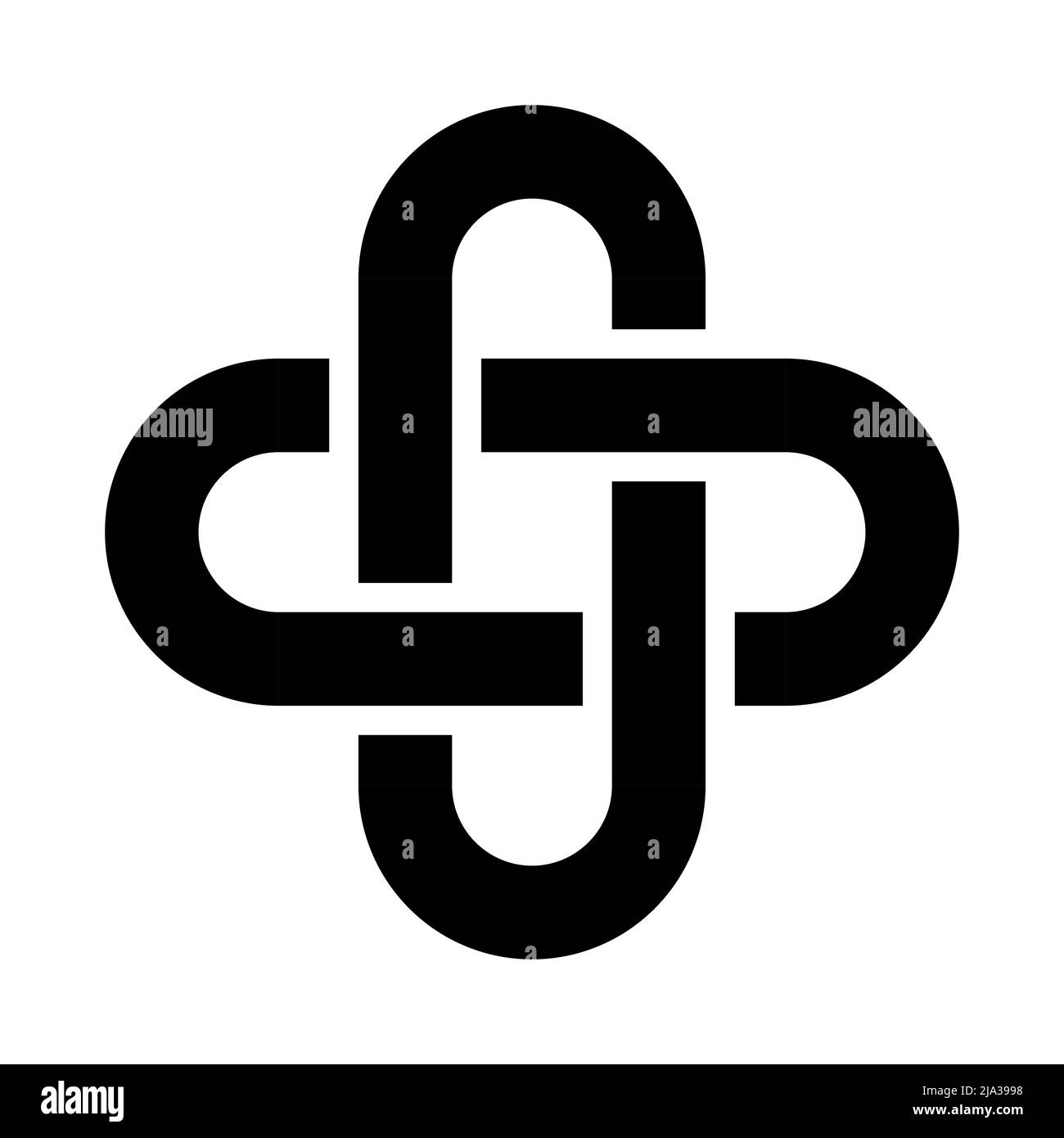 Two intertwined loops vector sign Stock Vector Image & Art - Alamy