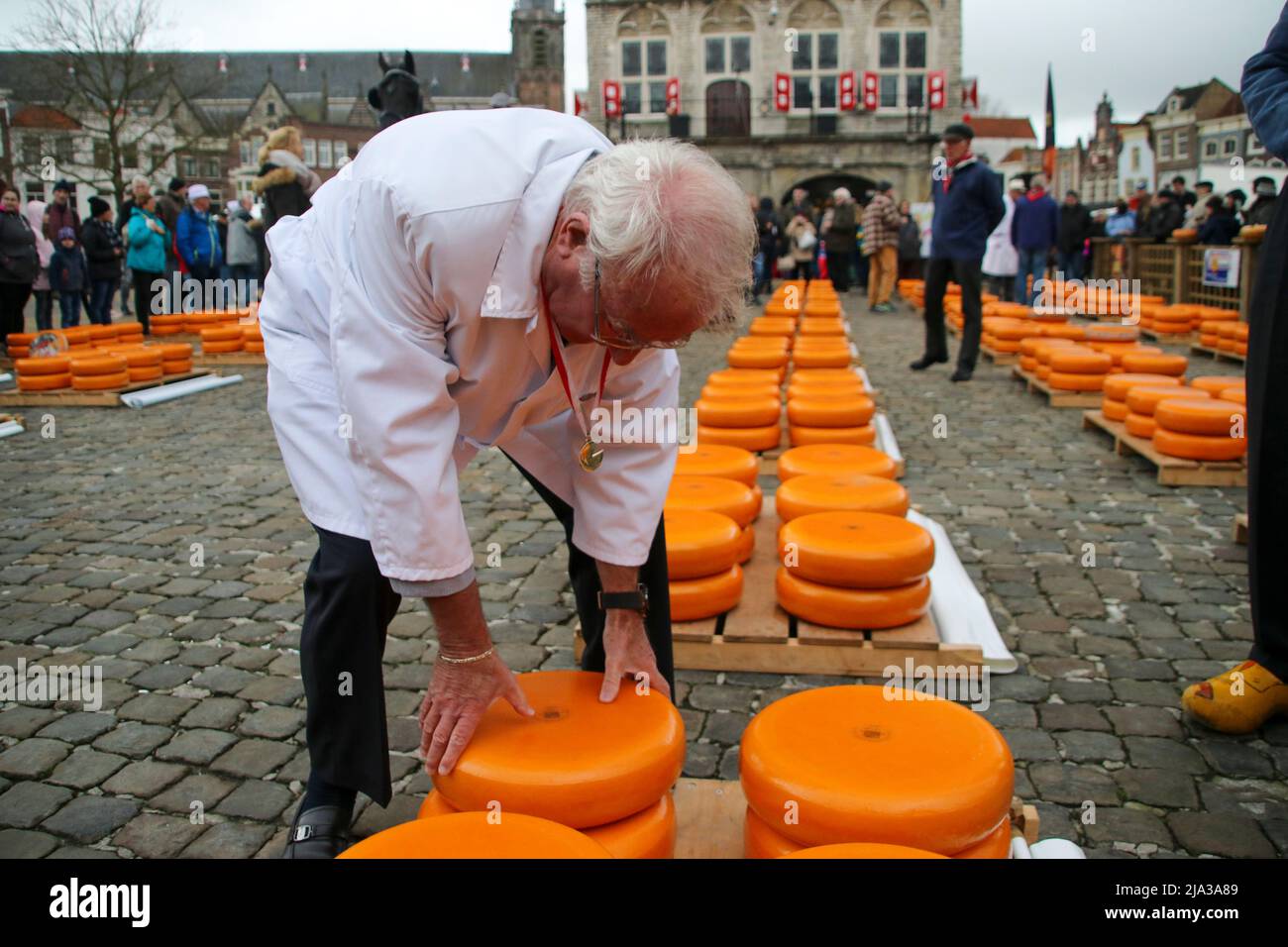Gouda - Netherlands -2022 - start of the touristic cheese market with ...