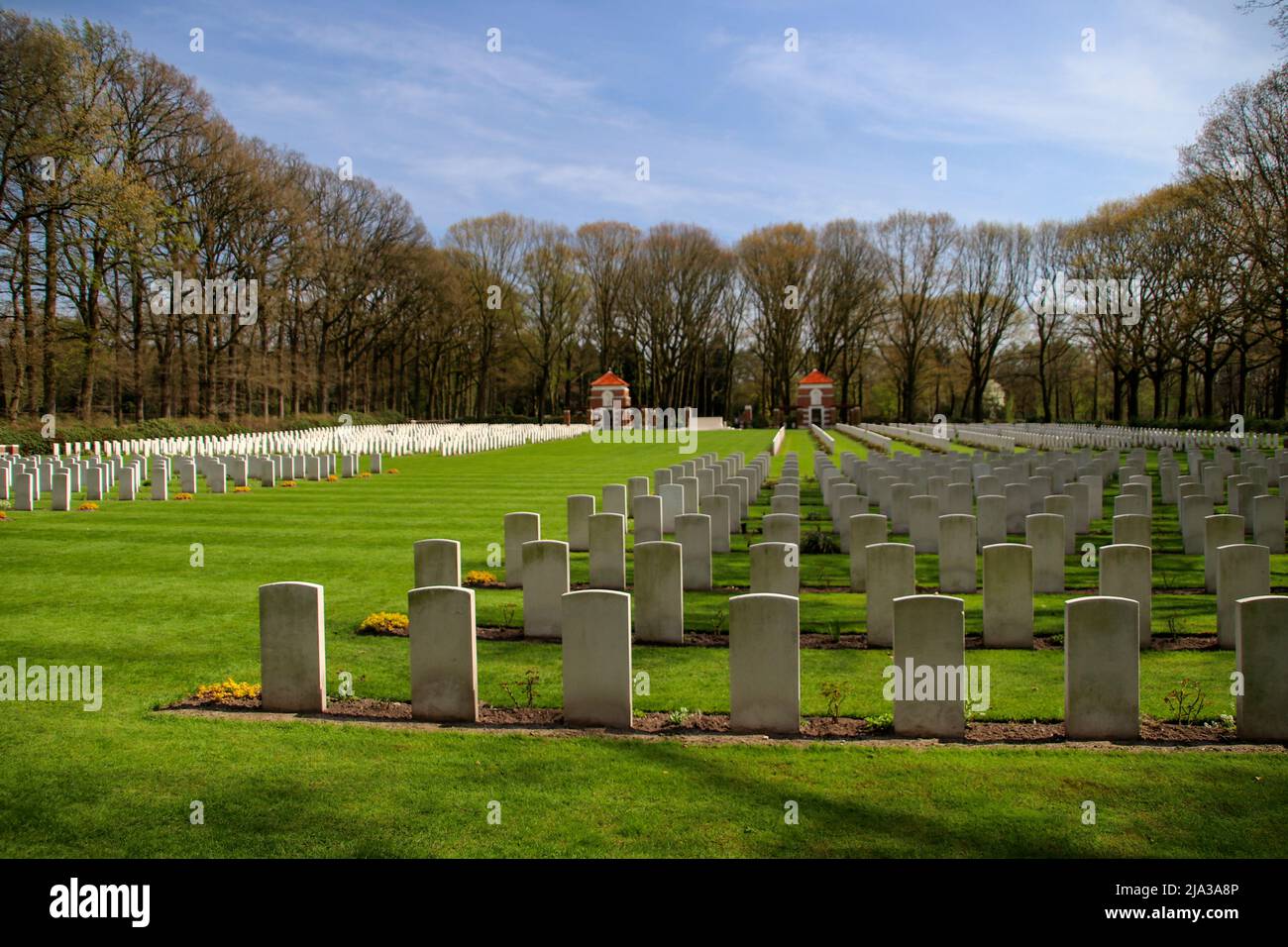 War cemetery in Oosterbeek for alied forces from World War of the ...