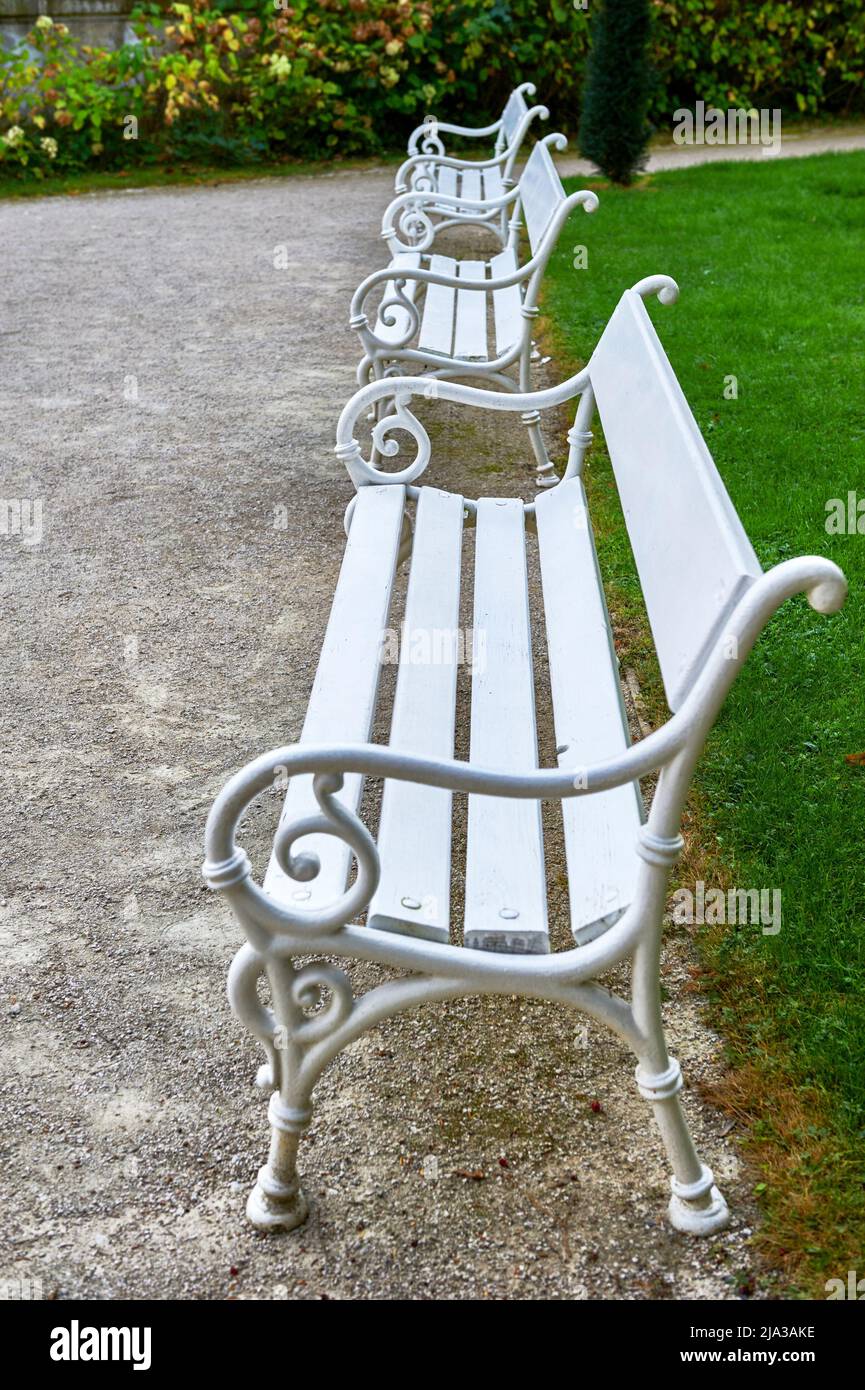 Park bench tree white background hi-res stock photography and images ...
