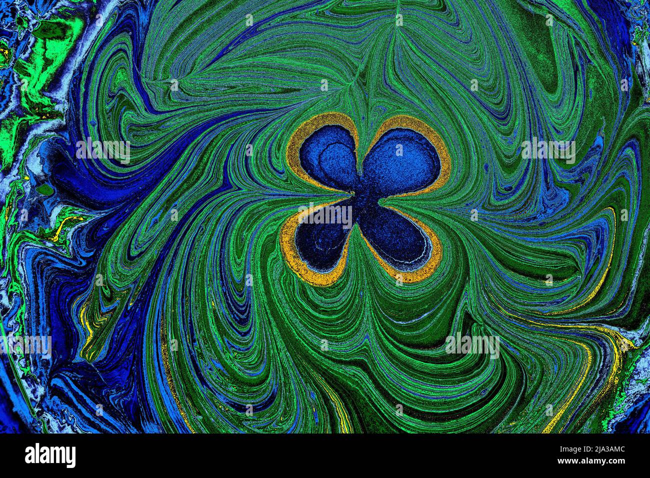 Abstract ebru cover art. Floral Ebru marbling texture background design ...