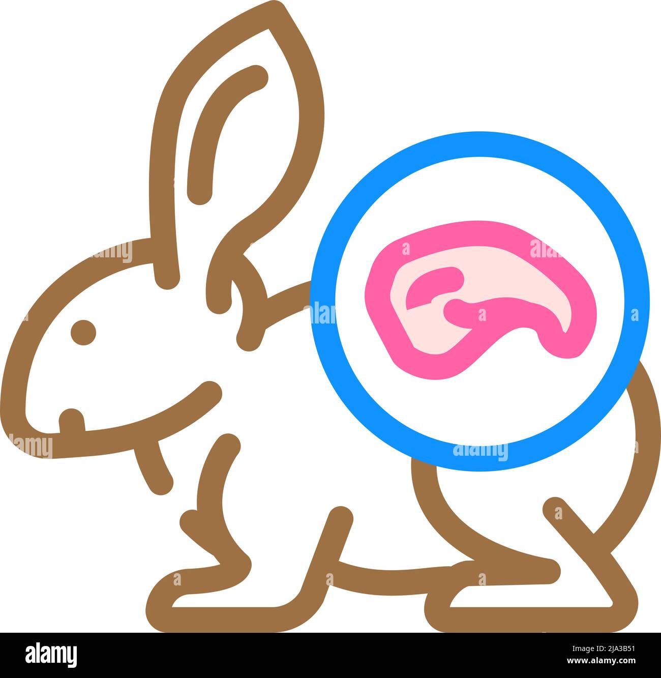 rabbit meat color icon vector illustration Stock Vector Image & Art - Alamy