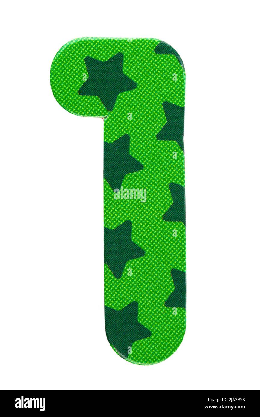 Number 1 with a pattern of stars isolated white background. The concept ...
