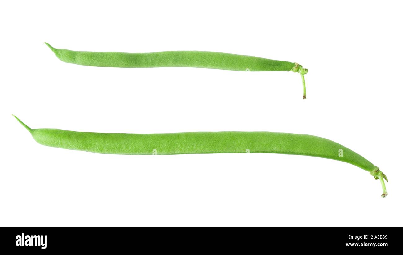 Green beans on isolated white background. Healthy food. File contains ...