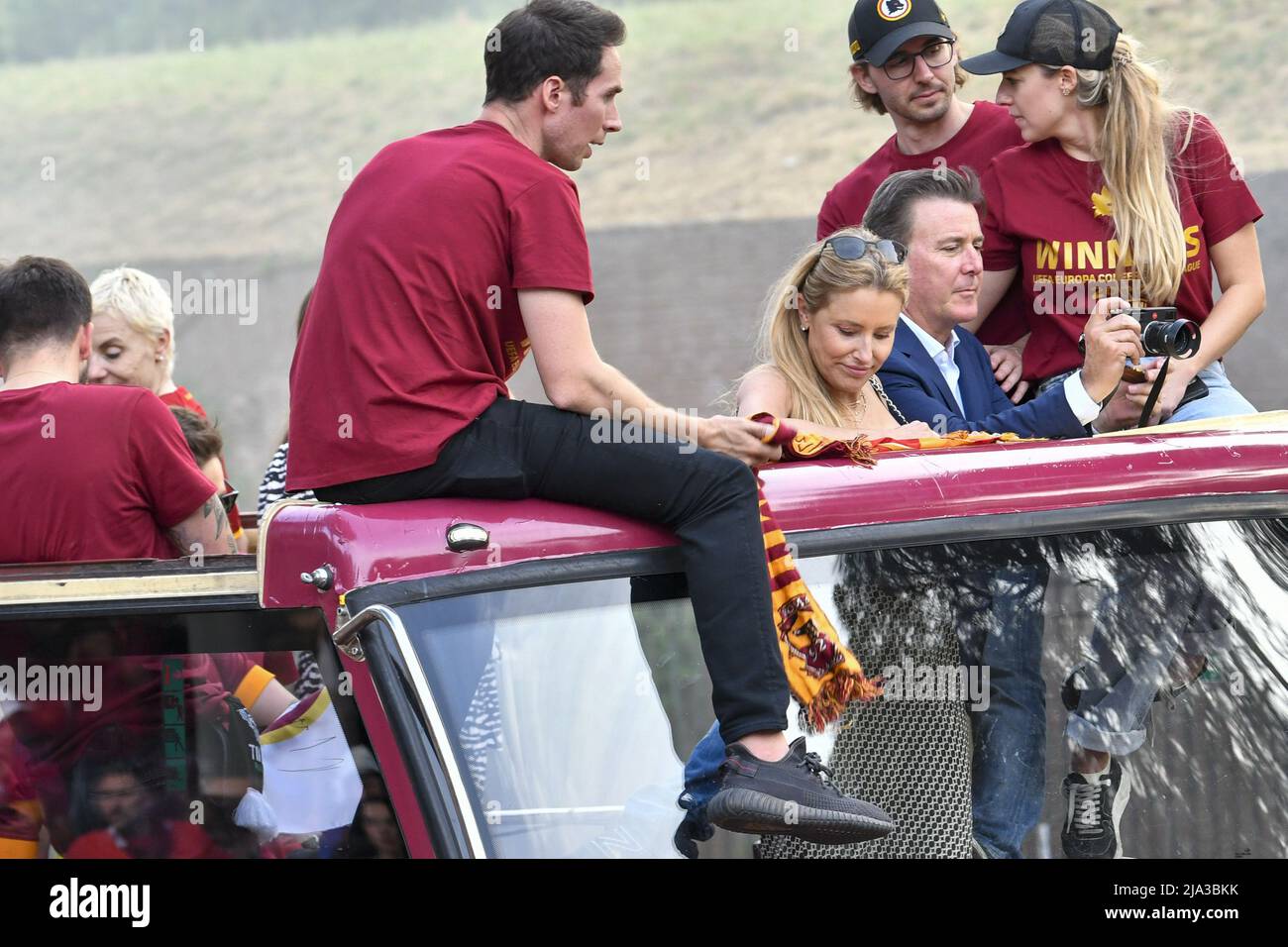 The President of A.S. Roma, Dan Friedkin and his wife, celebrating with ...
