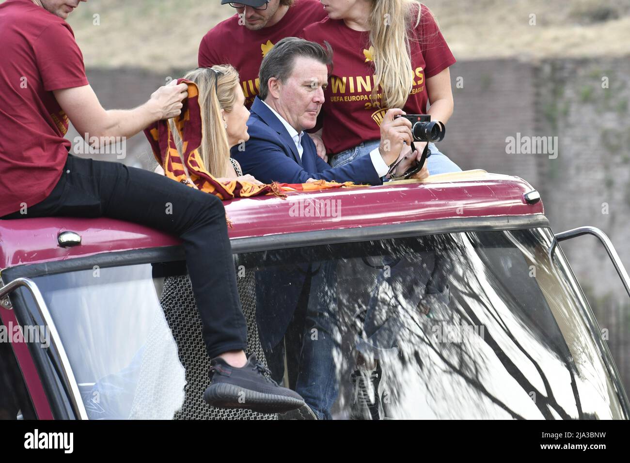 The President of A.S. Roma, Dan Friedkin and his wife, celebrating with ...