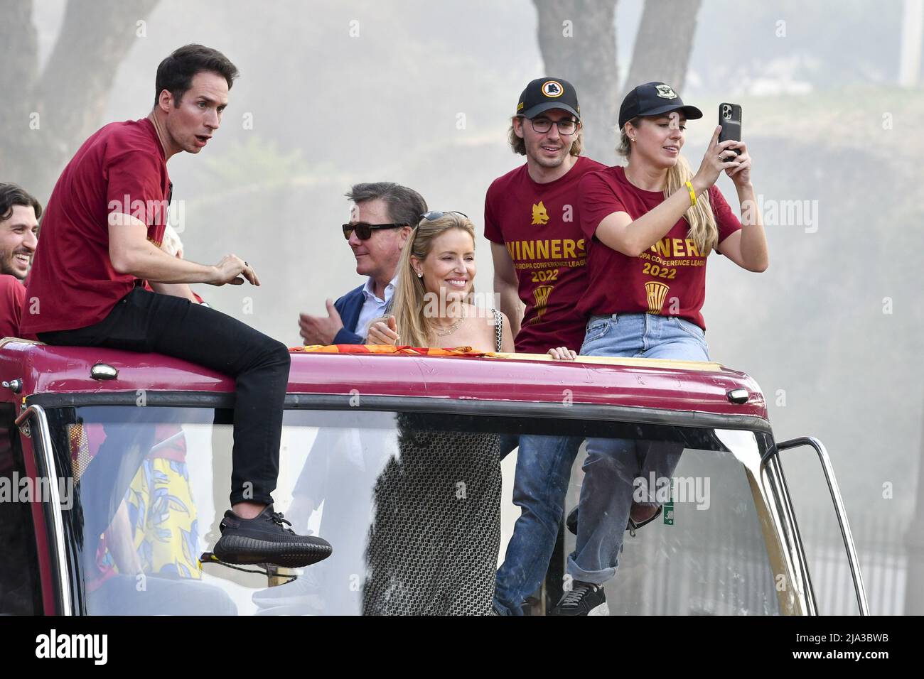 Rome, Italy. 26 May, 2022, The President of A.S. Roma, Dan Friedkin and ...