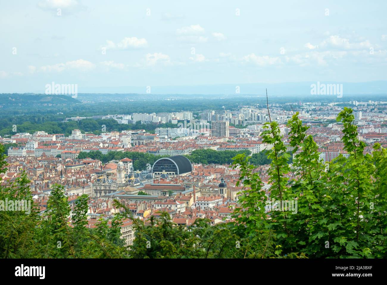 Panoramic view of the beautiful city of Lyon Stock Photo - Alamy