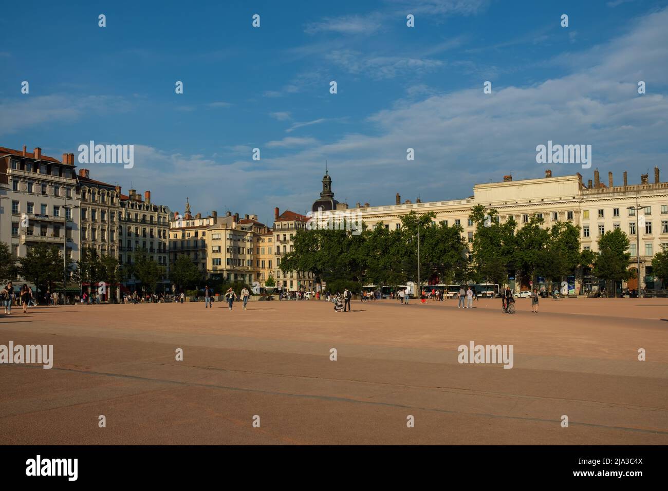 Lyon, France - May 10, 2022 : Panoramique view of the famous square ...
