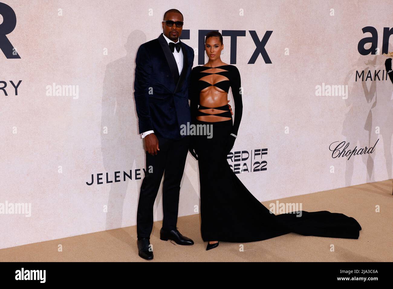 Cannes, France, May 26, 2022. Serge Ibaka, Cindy Bruna attending amfAR ... Cannes, France, May 26, 2022. Serge Ibaka, Cindy Bruna attending amfAR ...