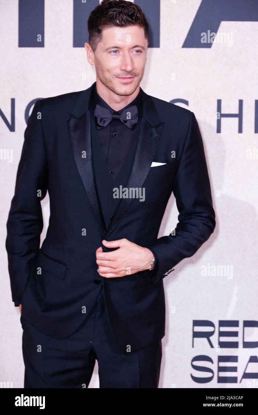 Cannes, France, May 26, 2022. Robert Lewandowski attending amfAR Gala ...