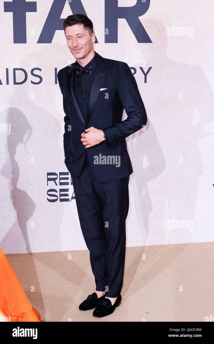 Cannes, France, May 26, 2022. Robert Lewandowski attending amfAR Gala ...