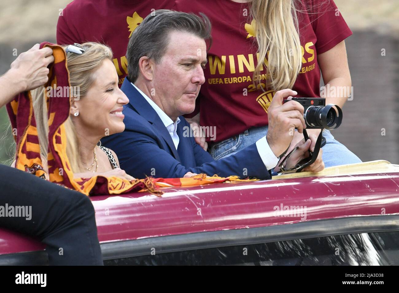 May 26, 2022, Italy: The President of A.S. Roma, Dan Friedkin and his ...