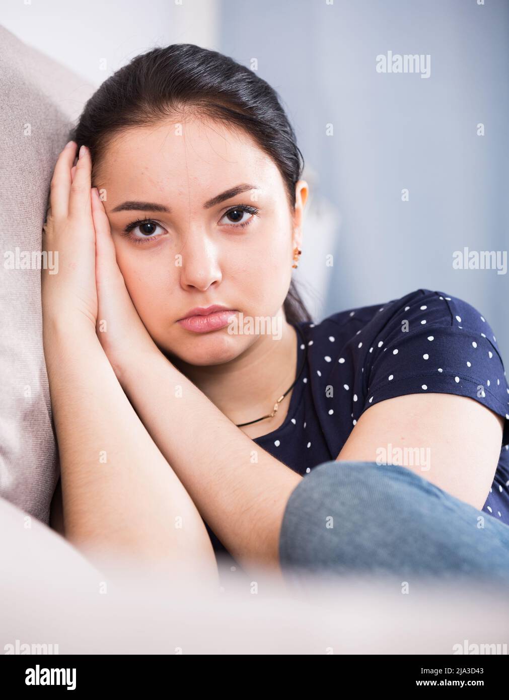Young disappointed girl Stock Photo - Alamy