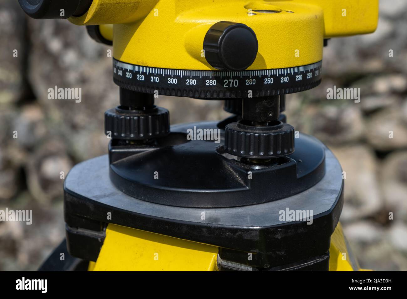theodolite in an archaeological excavation, surveying tool for ...