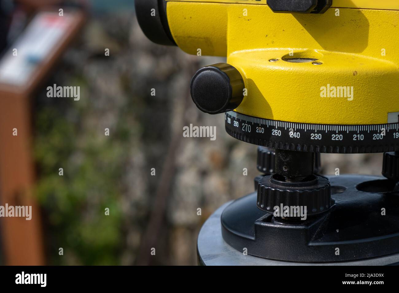 theodolite in an archaeological excavation, topographic tool for ...