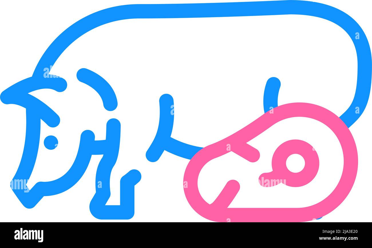 Raw pork meat cutlets Stock Vector Images - Alamy