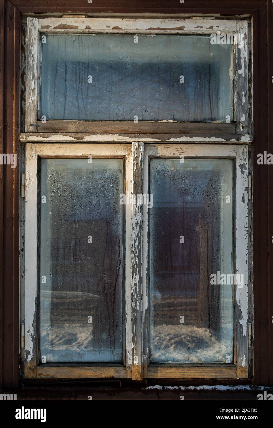 Old, worn wooden house window Stock Photo - Alamy