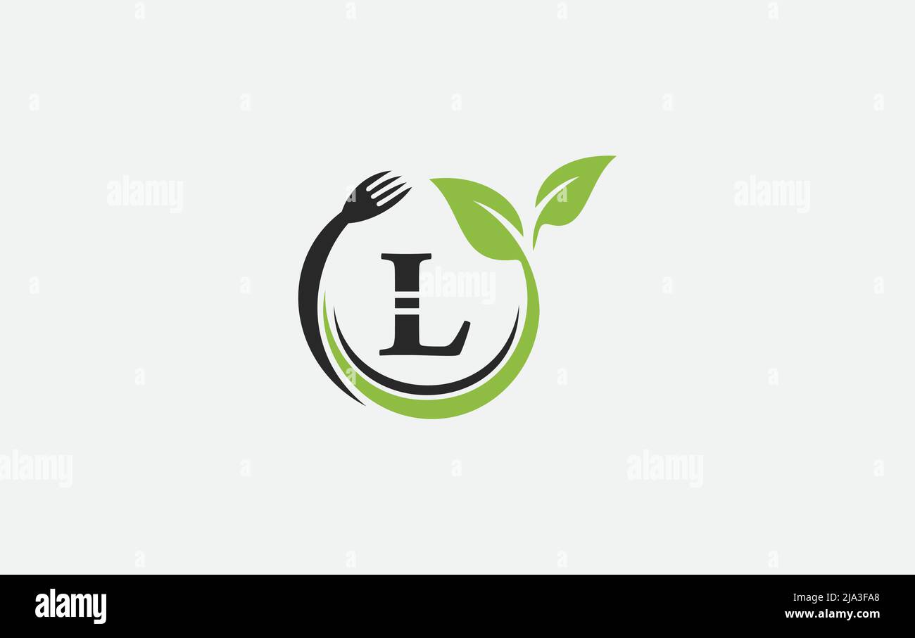 Pure nature and healthy logo design vector with alphabets for food and ...