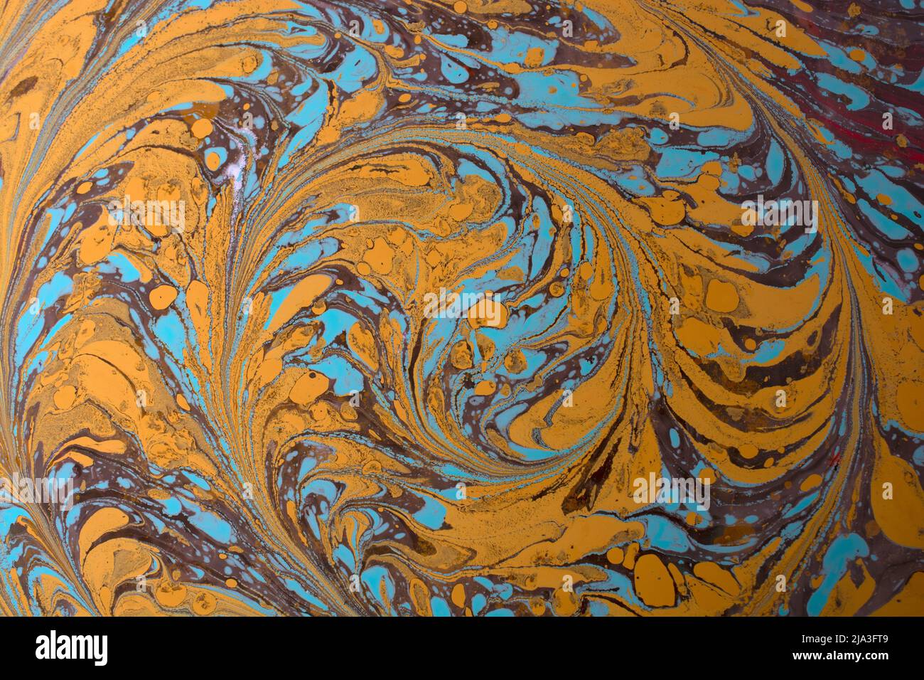 Abstract ebru cover art. Floral Ebru marbling texture background design ...