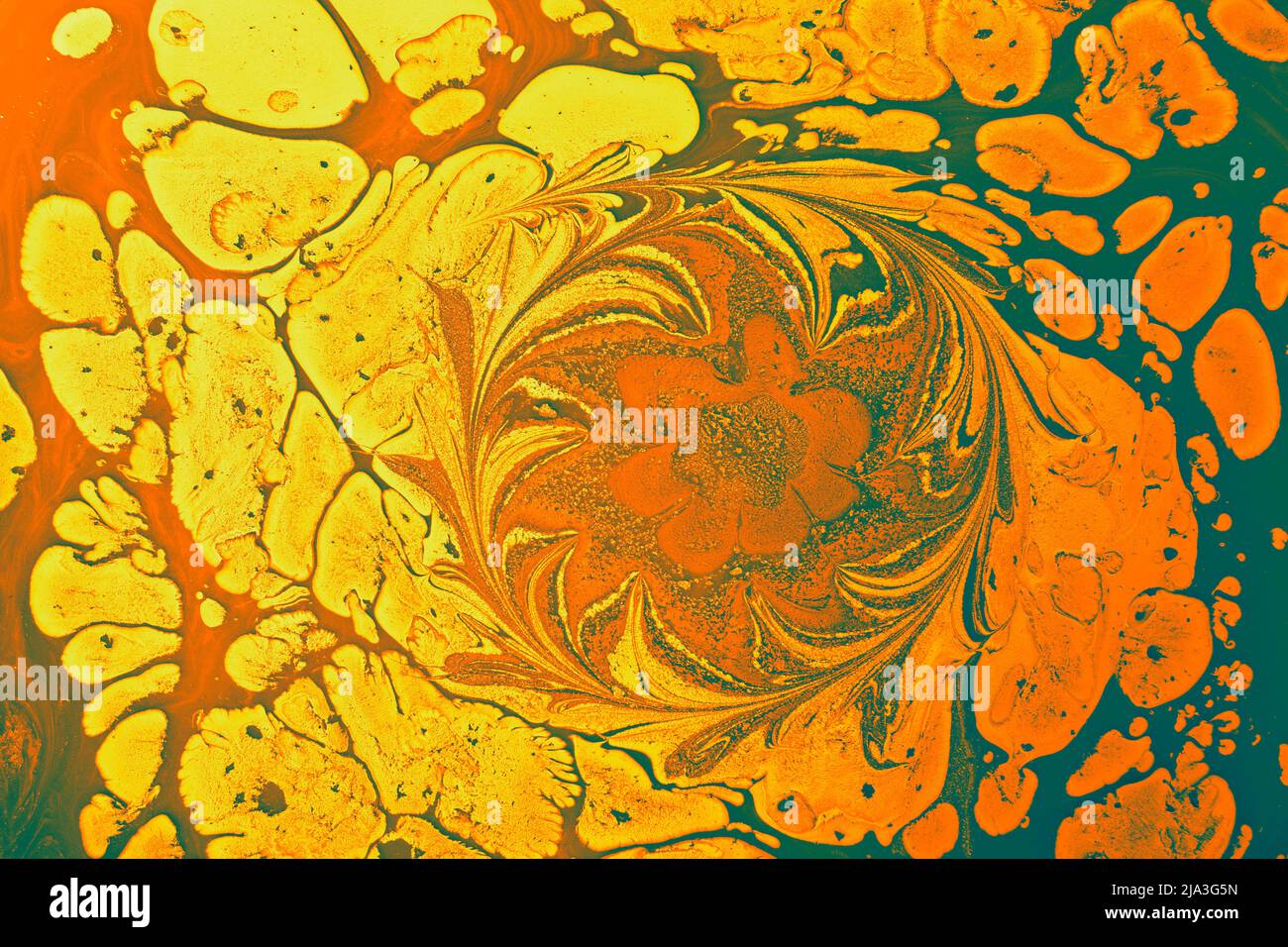 Abstract ebru cover art. Floral Ebru marbling texture background design ...