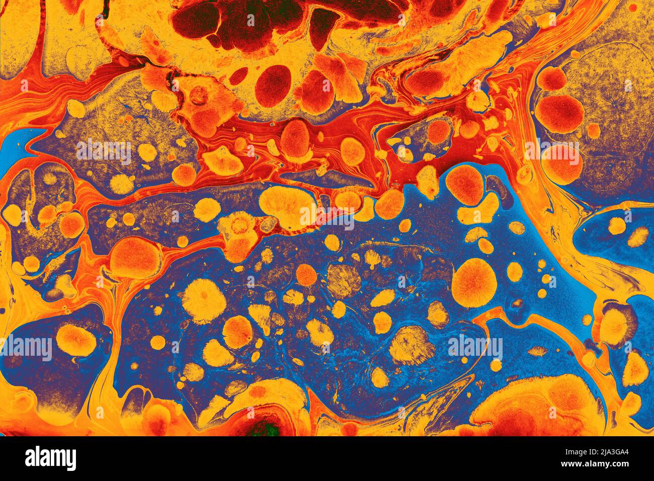 Ebru marbling handmade art, traditional Ebru technique. abstract ...