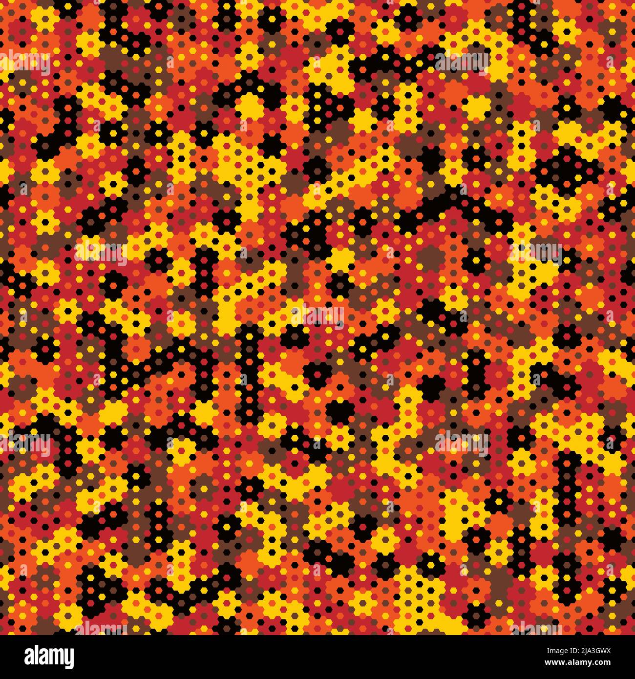 Camouflage seamless pattern with hexagonal endless geometric camo Stock ...