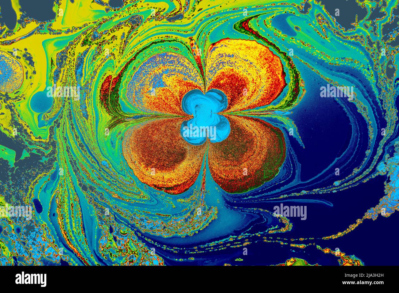 Abstract ebru cover art. Floral Ebru marbling texture background design ...