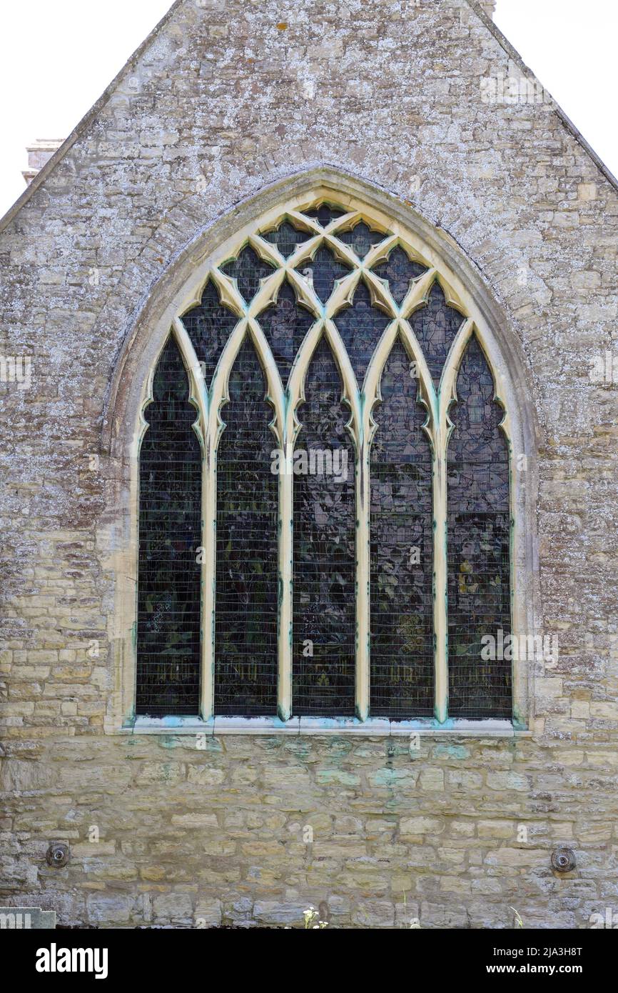 Church window with cusped Y-tracery, St James the Great, Hanslope ...
