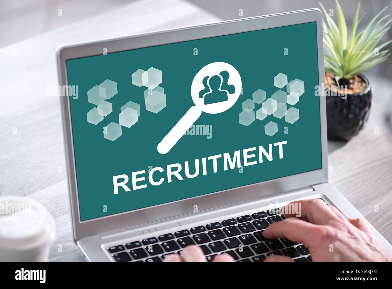 Laptop screen displaying a recruitment concept Stock Photo - Alamy