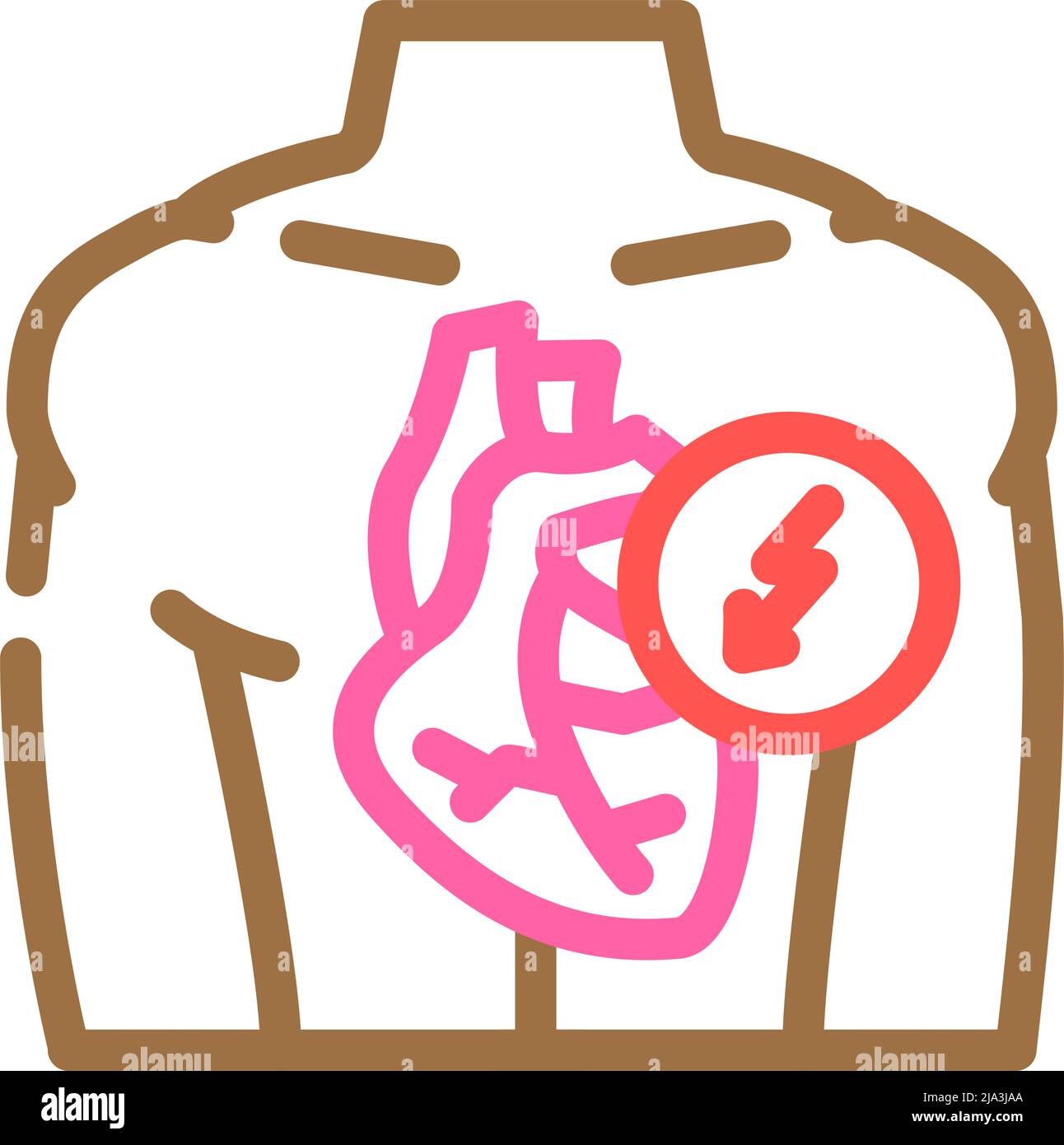 heartache color icon vector illustration Stock Vector Image & Art - Alamy