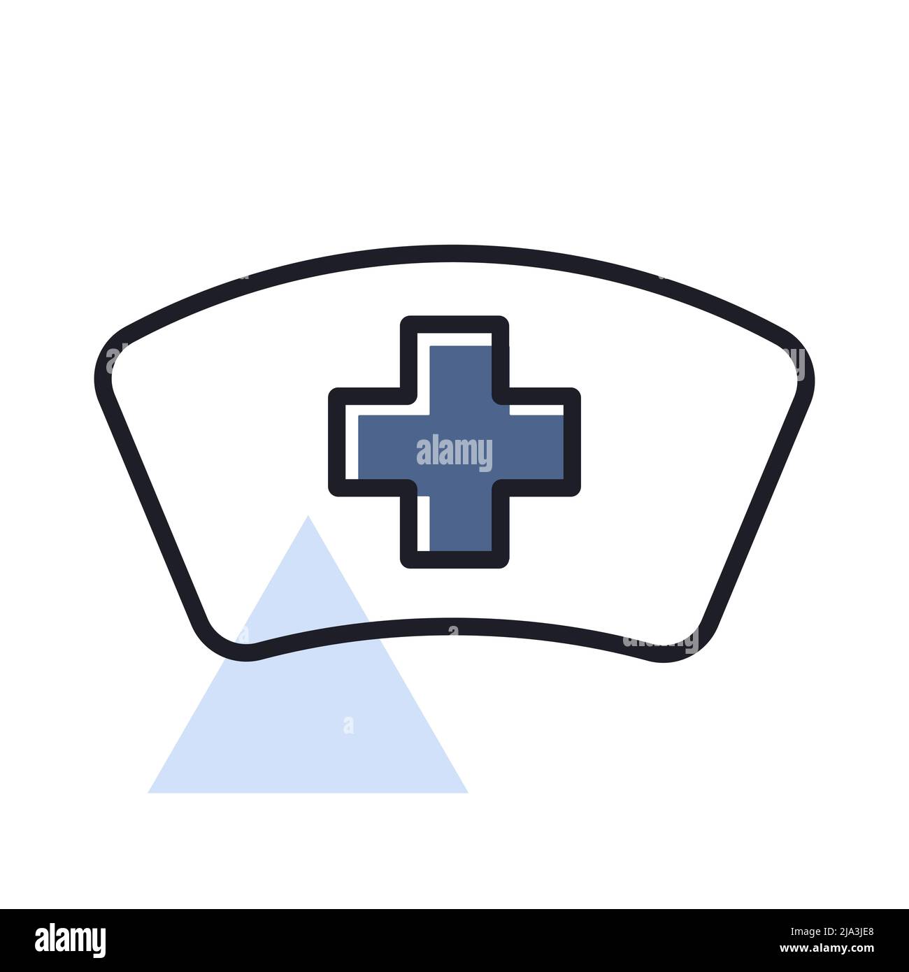 Nurse hat vector isolated icon. Medicine and healthcare, medical ...