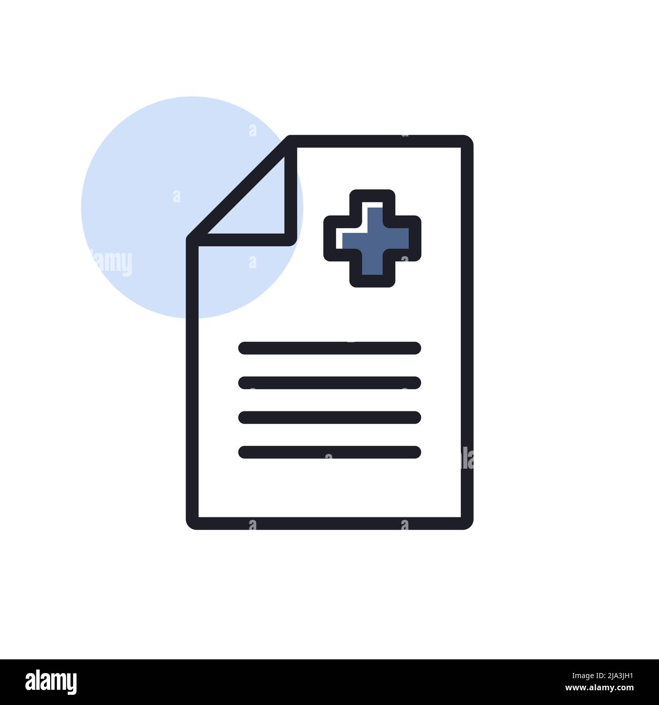 Medical report, clinical record isolated vector icon. Medicine and ...