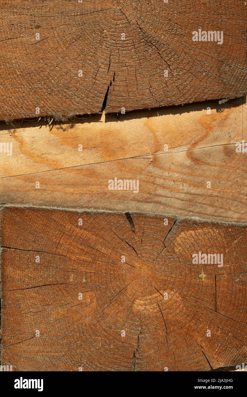 Wood structure of log cabin.Closeup shot Stock Photo - Alamy