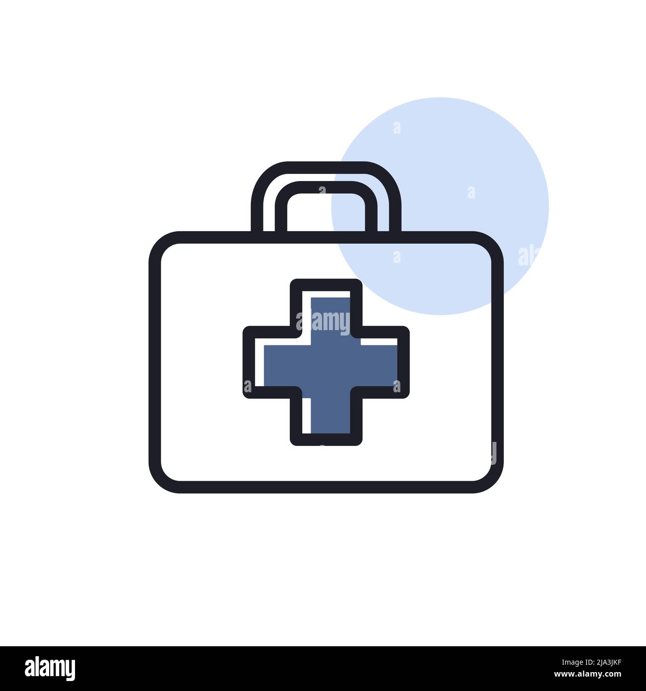 First aid kid vector isolated icon. Medicine and healthcare, medical ...