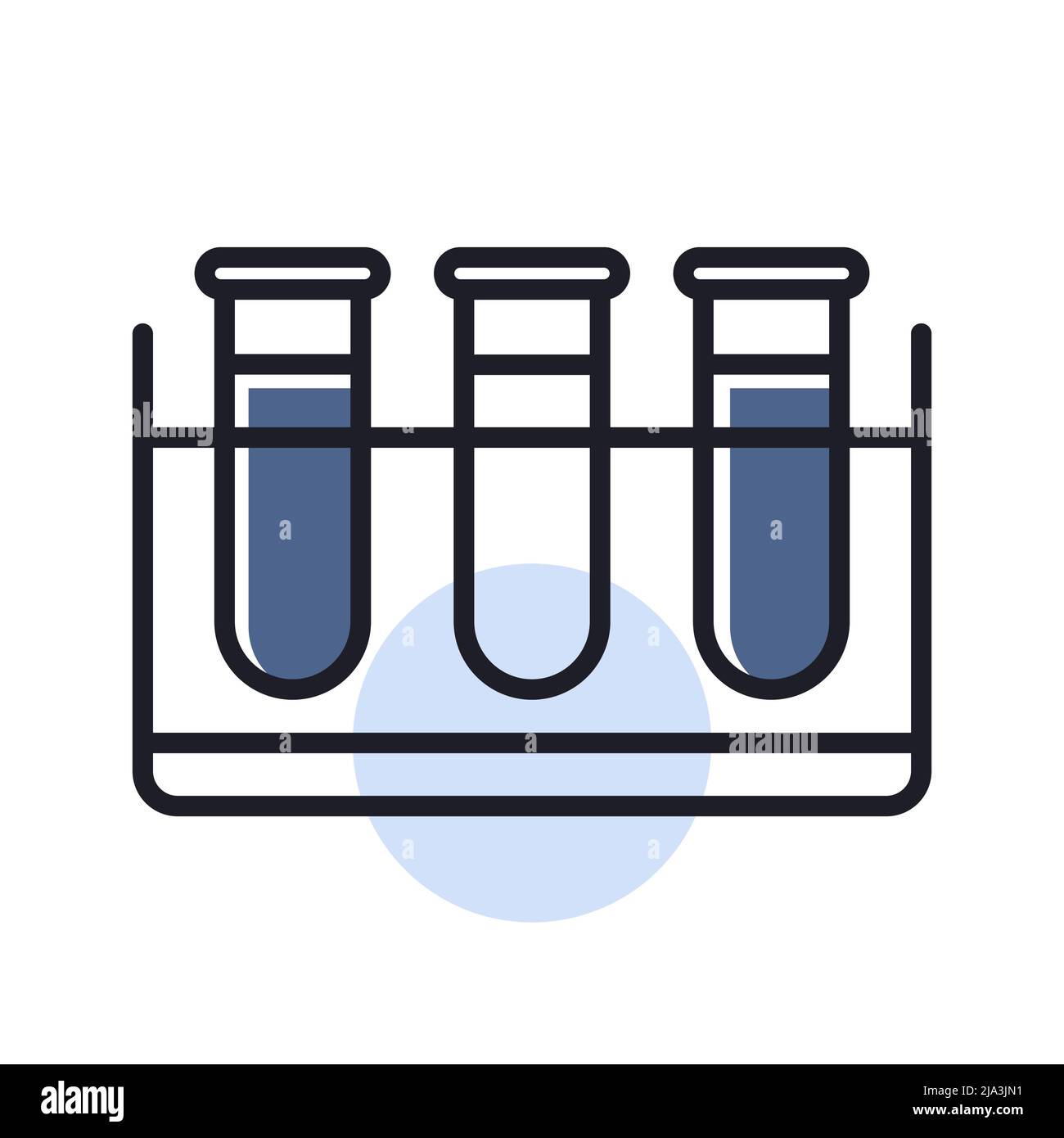 Test tubes vector isolated icon. Medicine and healthcare, medical ...
