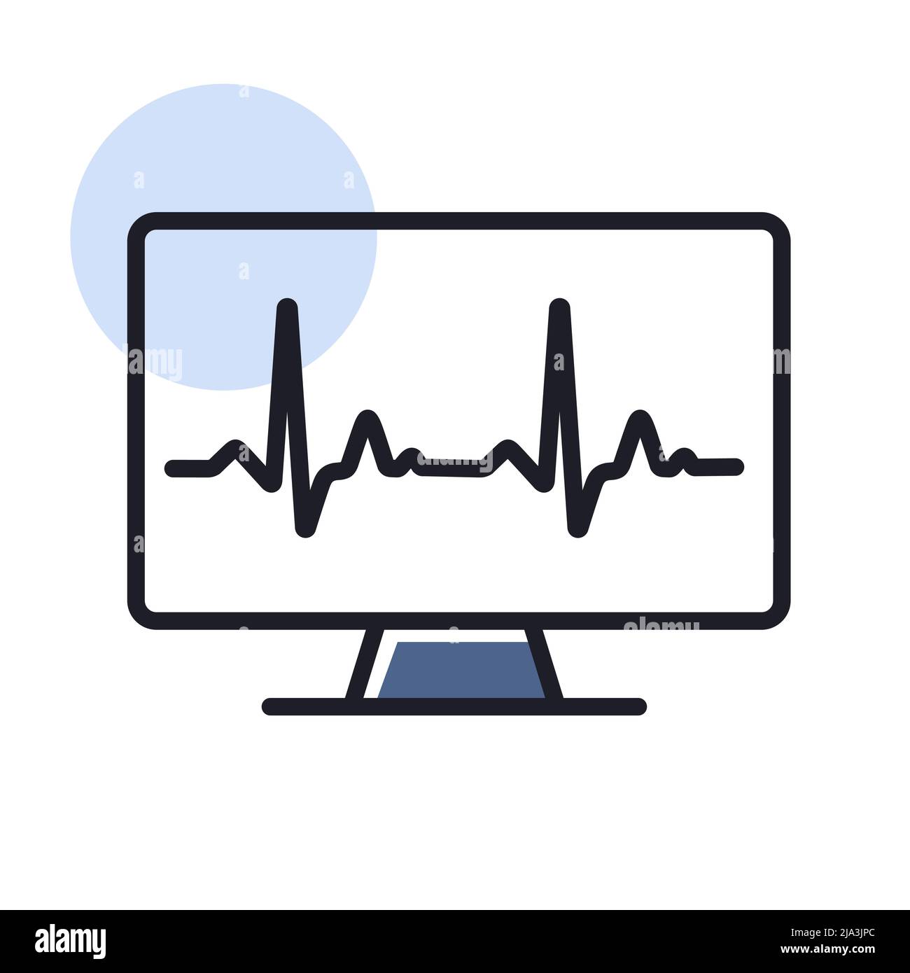 Computer diagnostics vector isolated icon. Medicine and healthcare ...