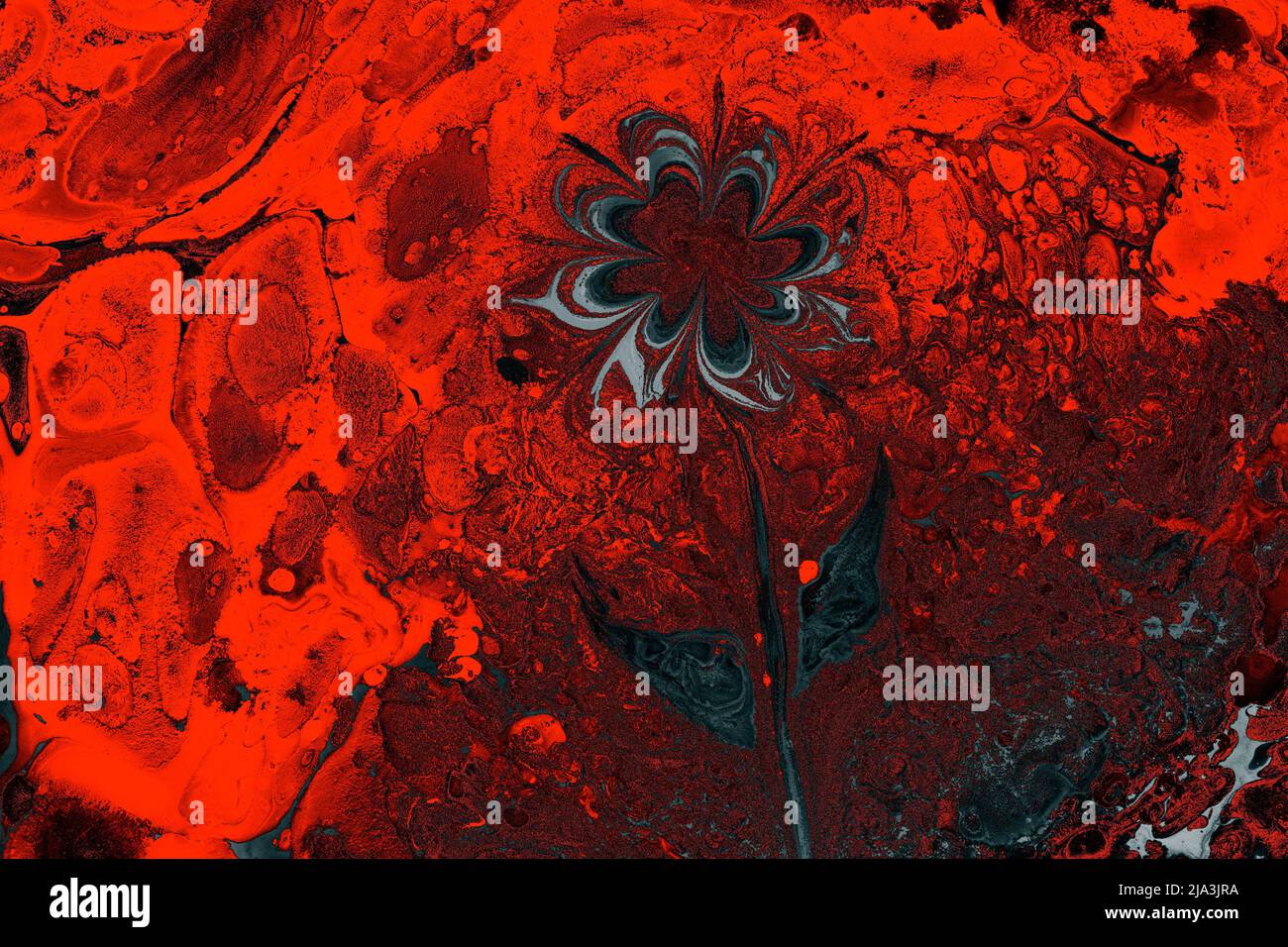 Abstract ebru cover art. Floral Ebru marbling texture background design ...