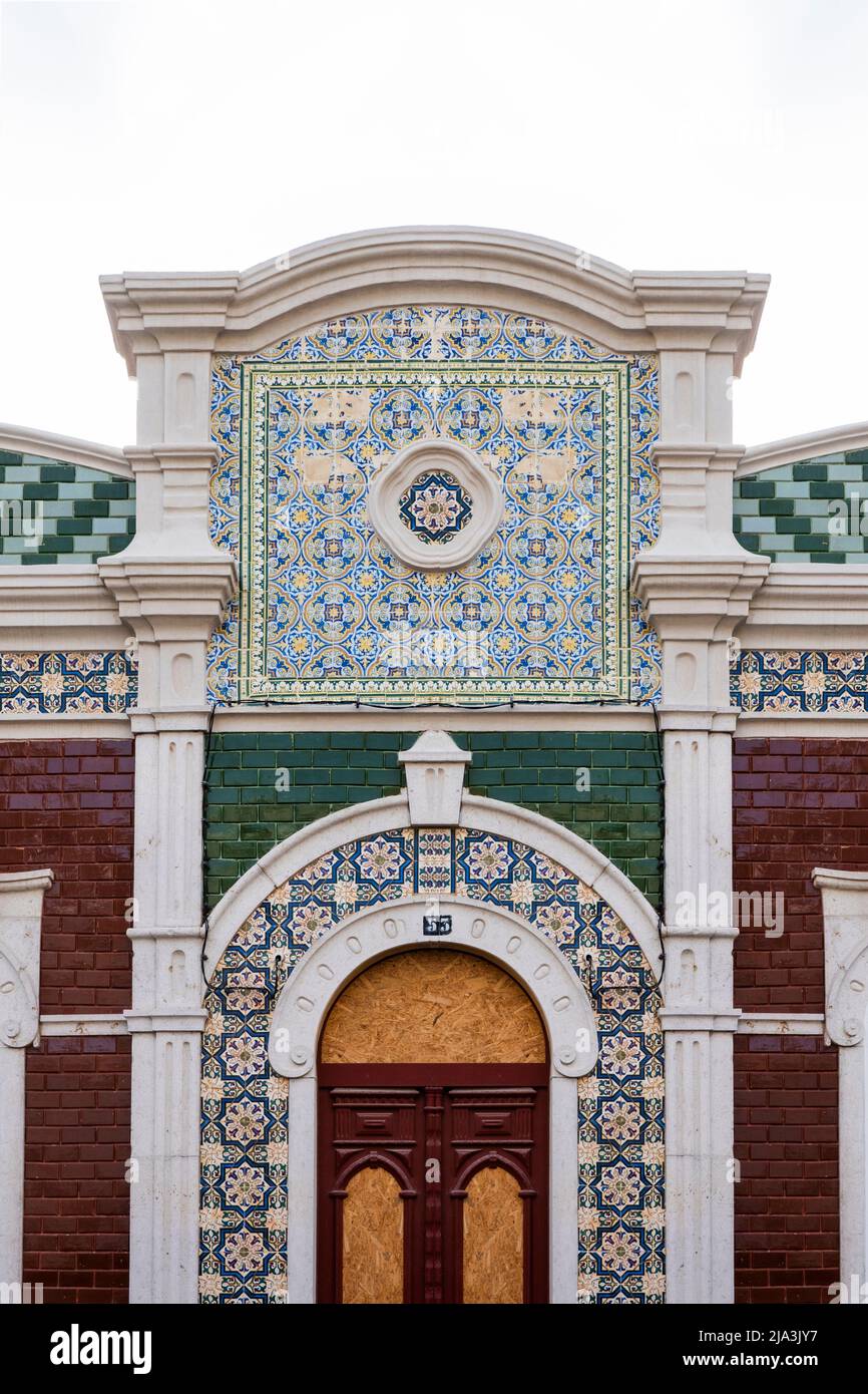 Typical architecture of Algarve rustic buildings with intricate designs ...