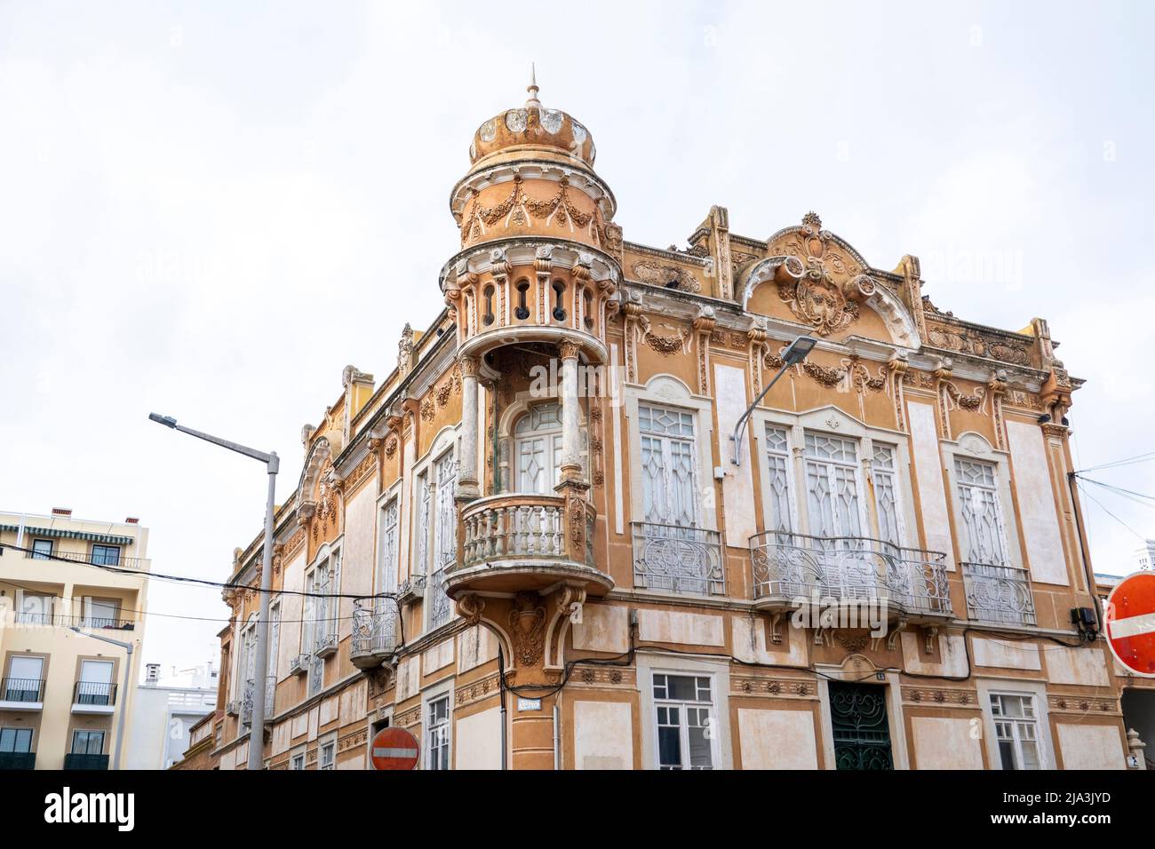 Typical architecture of Algarve rustic buildings with intricate designs ...